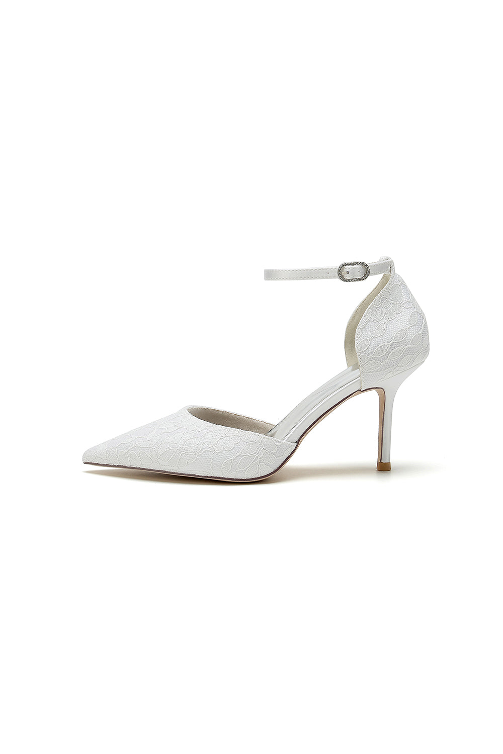 Pointed Toe Bridal Heels with Ankle Strap – KissDress