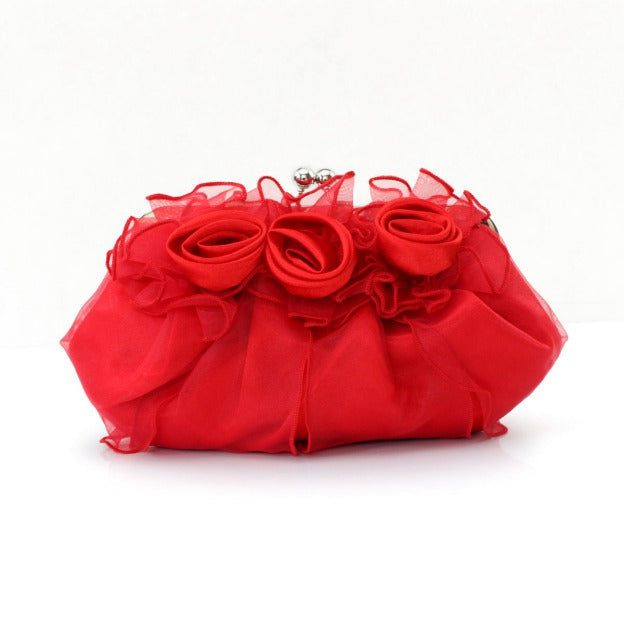 Silk Chain Clutches With Flower – KissDress